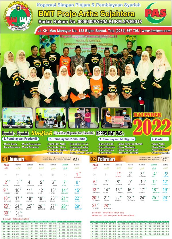 Kalender 2022 - BMT PAS